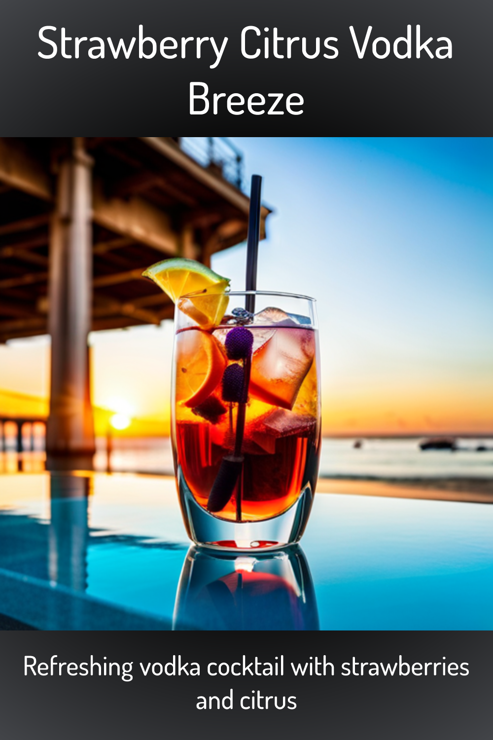 Strawberry Citrus Vodka Breeze, Refreshing vodka cocktail with ...