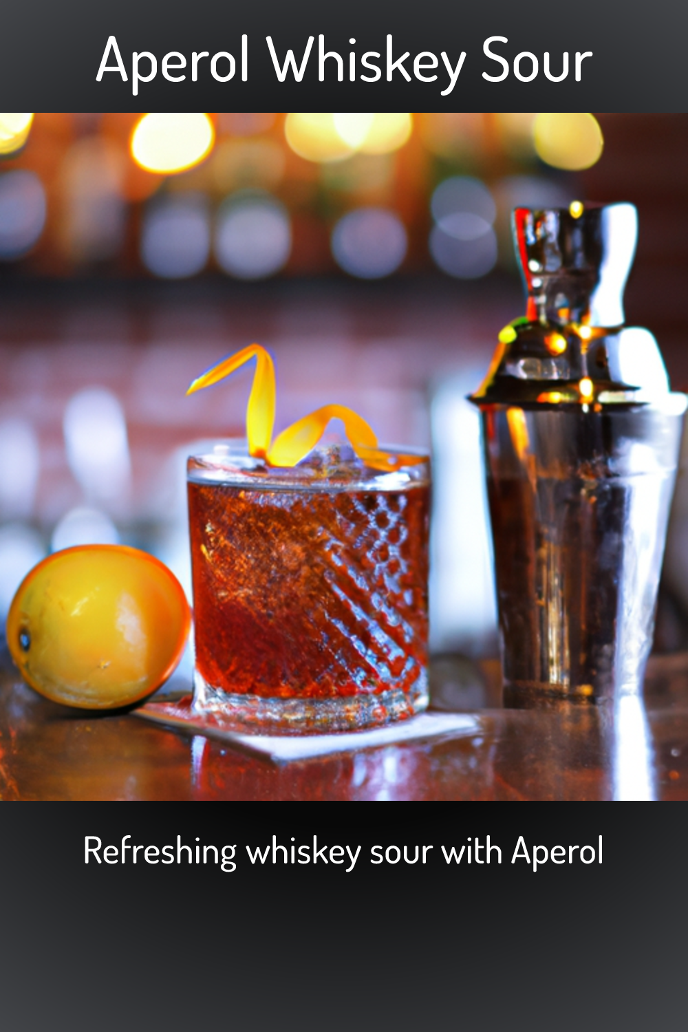 Aperol Whiskey Sour Refreshing Whiskey Sour With Aperol