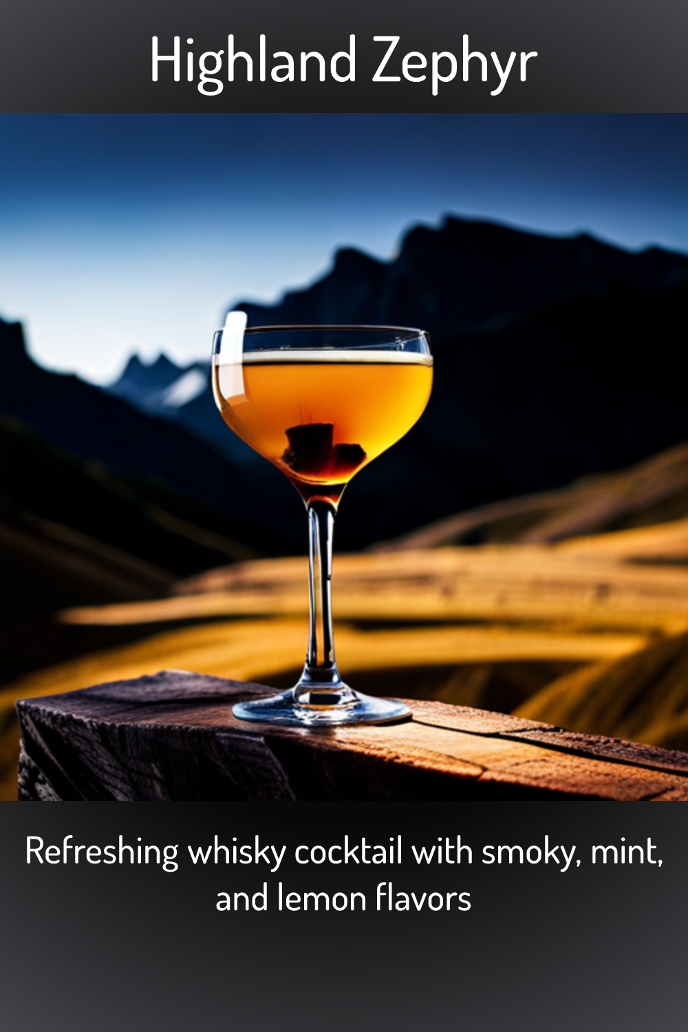 Highland Zephyr Refreshing Whisky Cocktail With Smoky Mint And Lemon