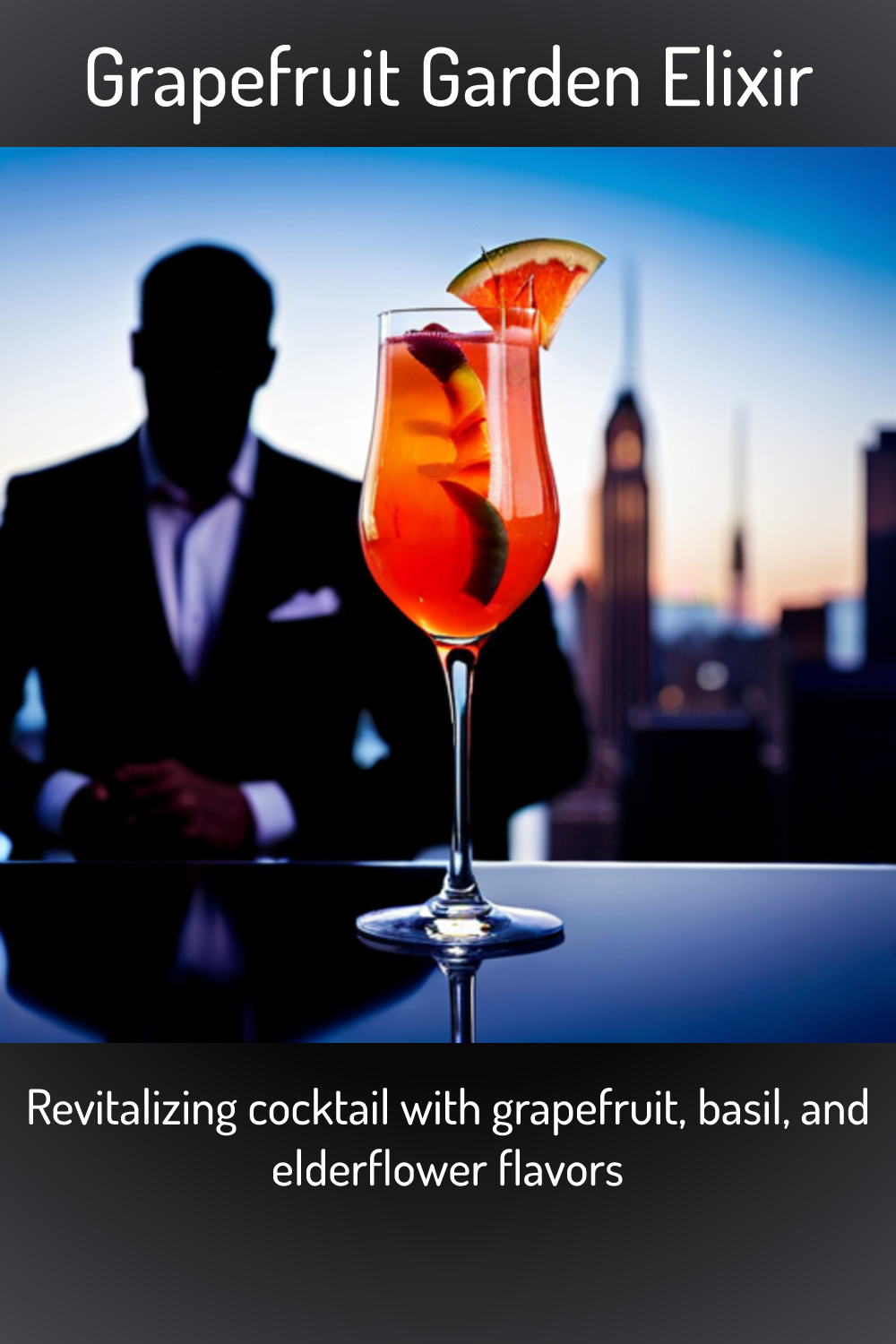 Grapefruit Garden Elixir, Revitalizing cocktail with grapefruit, basil ...