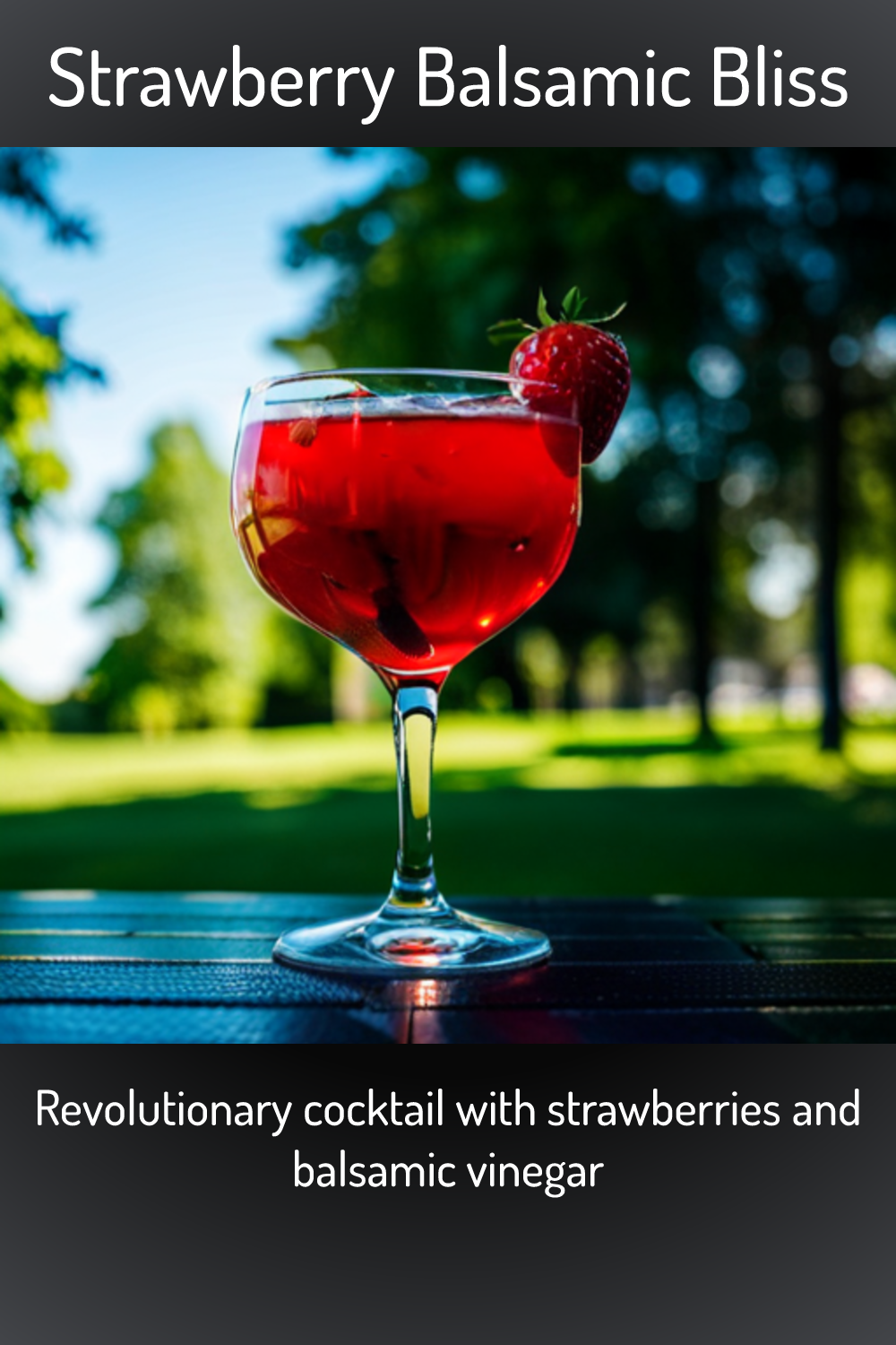 Strawberry Balsamic Bliss, Revolutionary cocktail with strawberries and ...