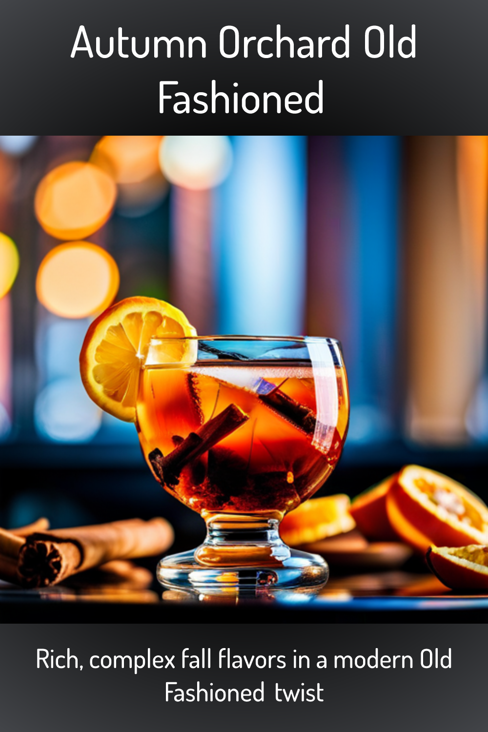 Autumn Orchard Old Fashioned, Rich, complex fall flavors in a modern ...