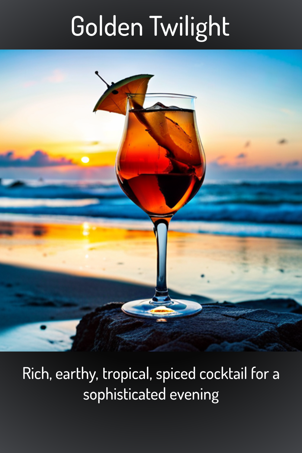 Golden Twilight, Rich, earthy, tropical, spiced cocktail for a ...