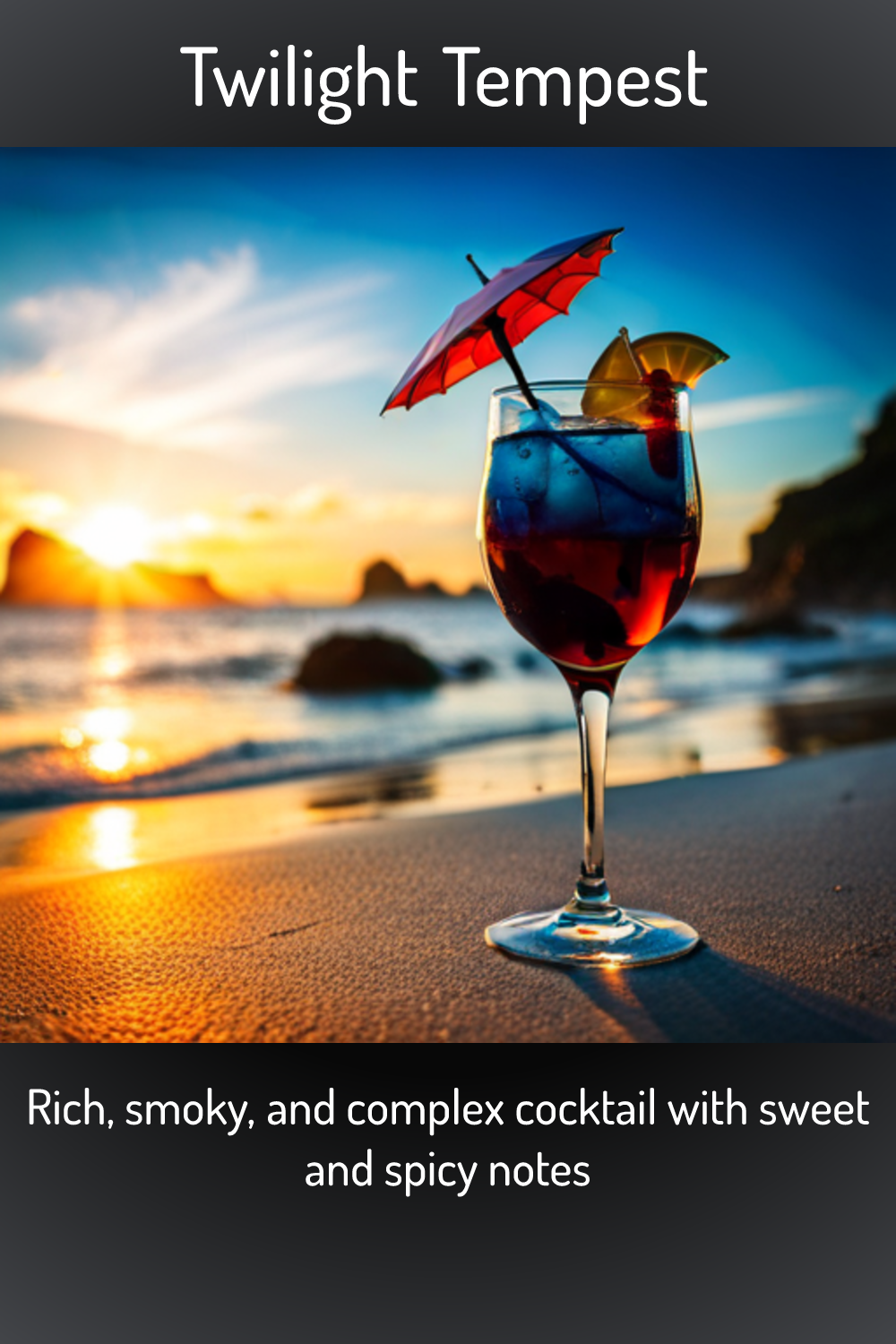 Twilight Tempest Rich Smoky And Complex Cocktail With Sweet And