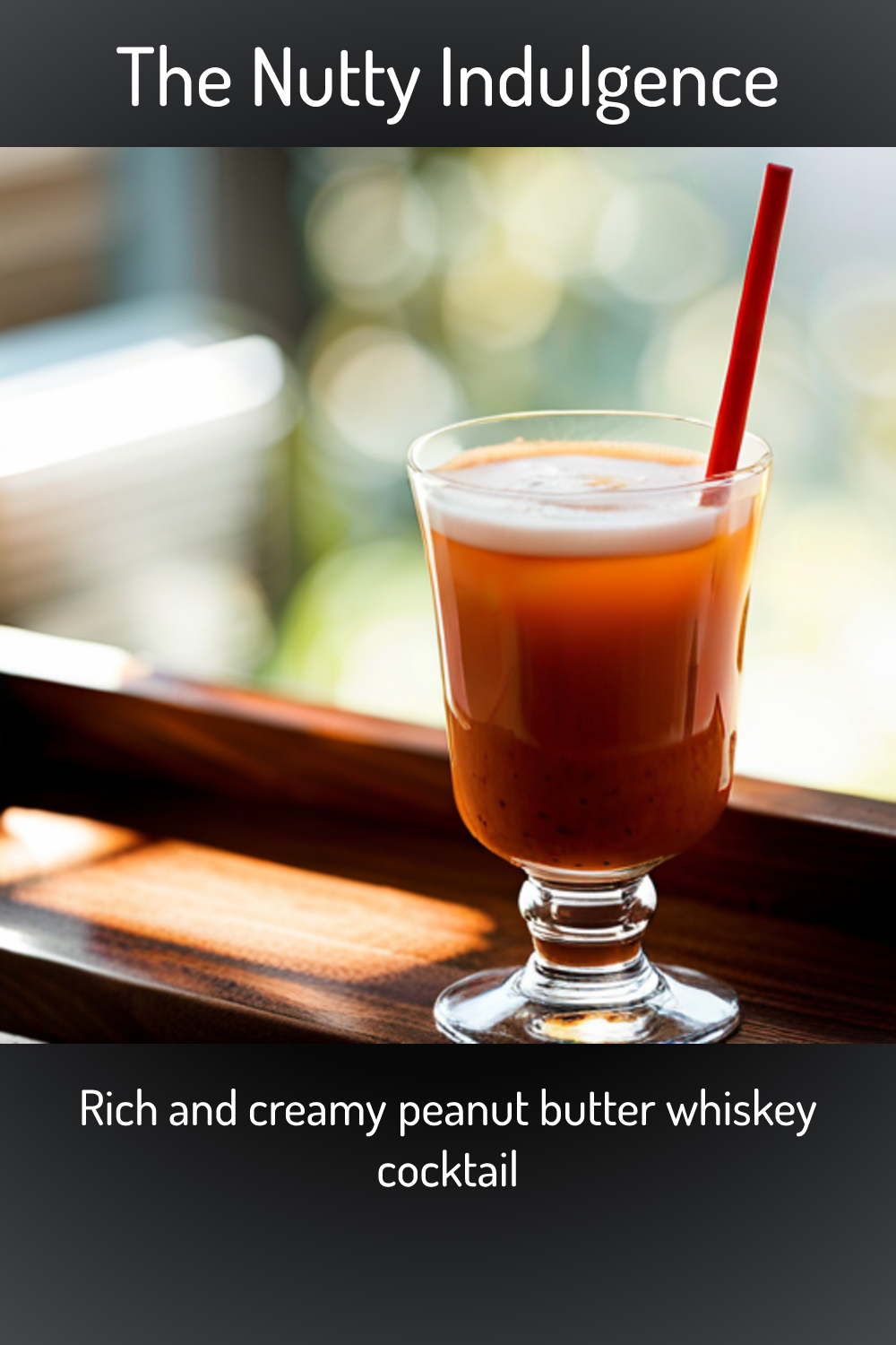 The Nutty Indulgence, Rich and creamy peanut butter whiskey cocktail