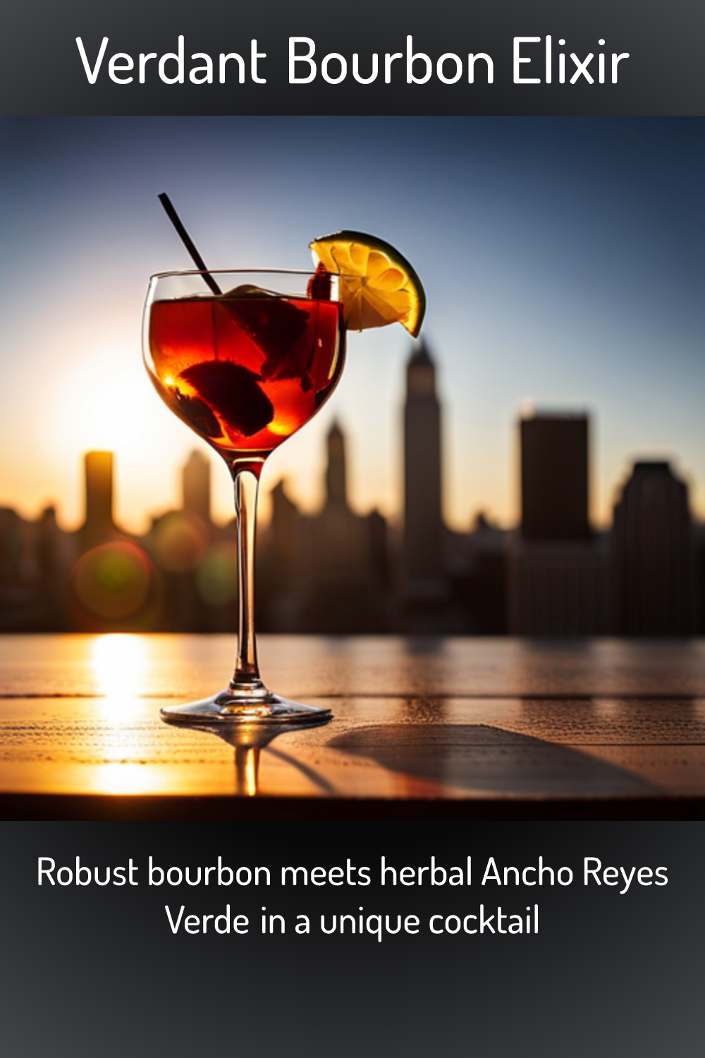 Verdant Bourbon Elixir, Robust bourbon meets herbal Ancho Reyes Verde ...