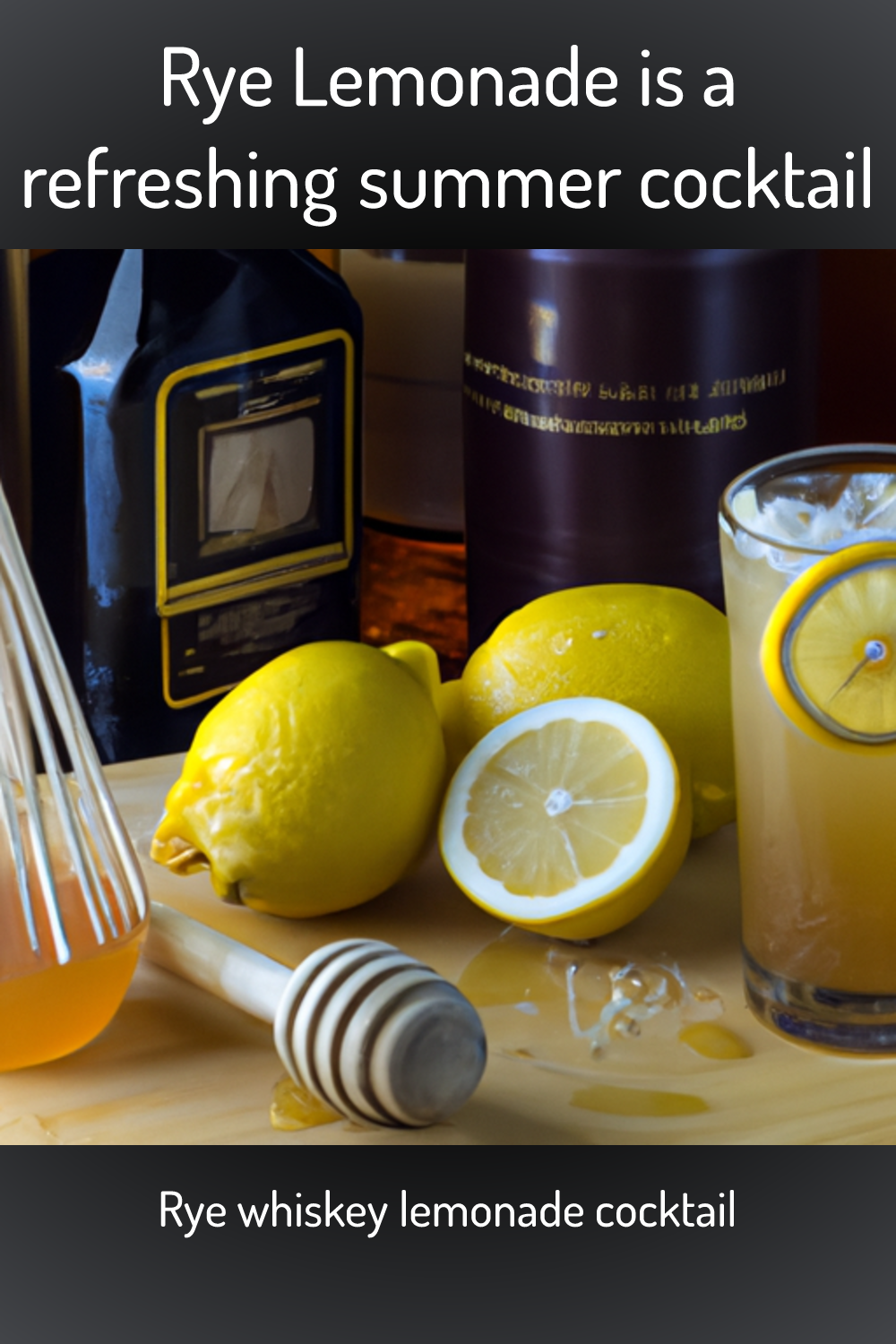 Rye Lemonade is a refreshing summer cocktail, Rye whiskey lemonade cocktail