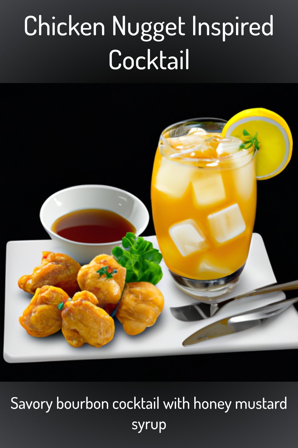 Chicken Nugget Inspired Cocktail, Savory bourbon cocktail with honey ...