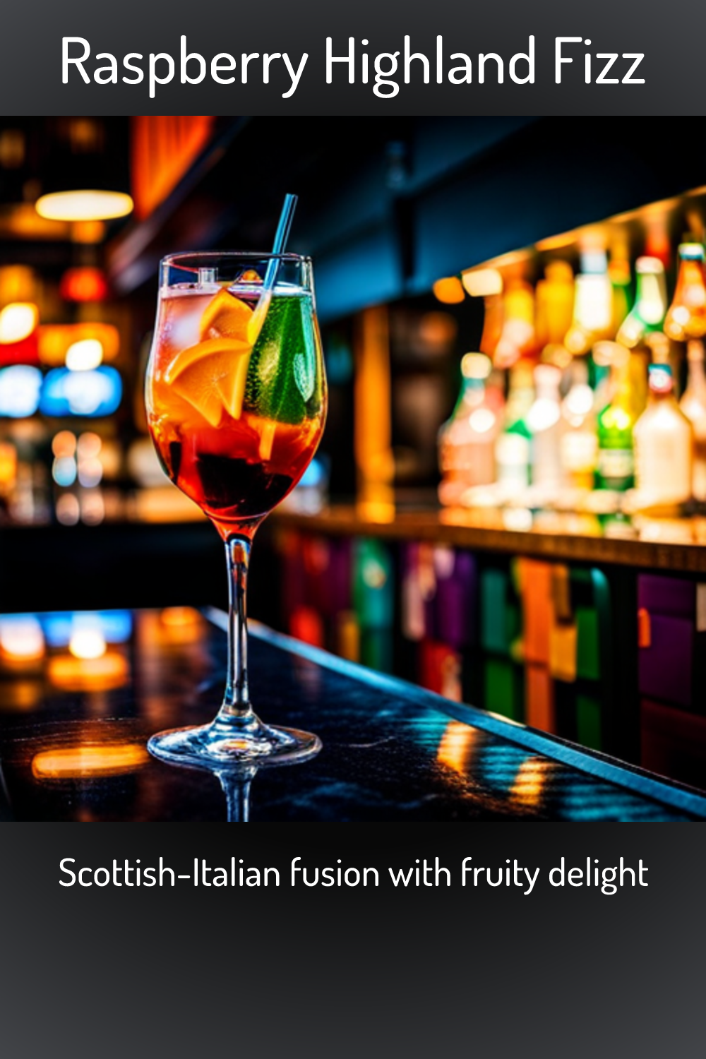 Raspberry Highland Fizz, Scottish-Italian fusion with fruity delight