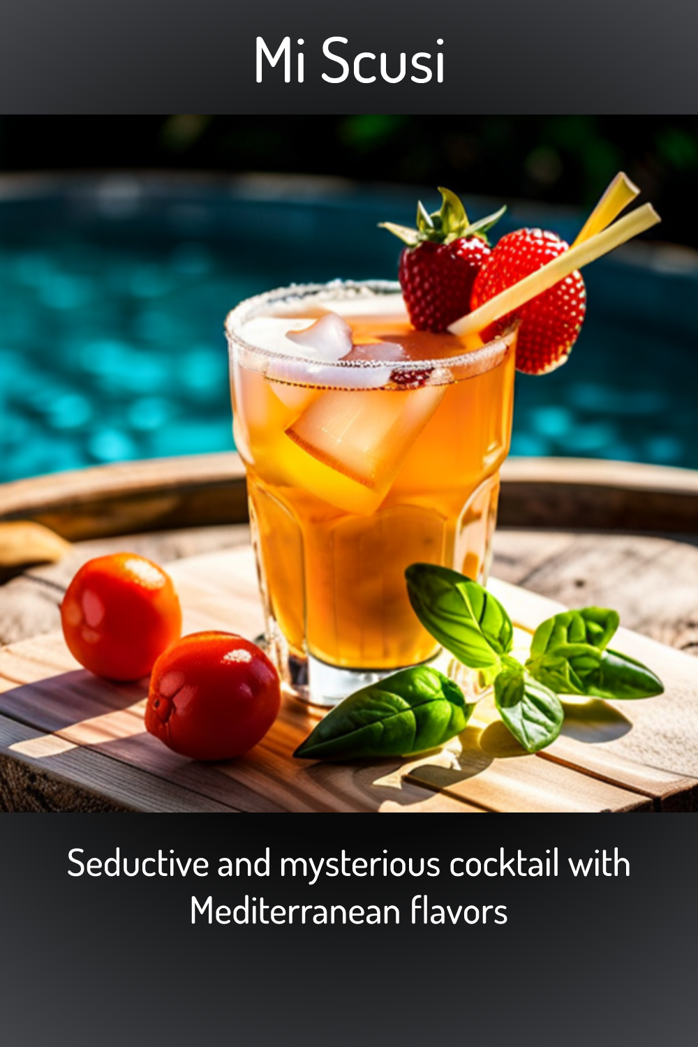 Mi Scusi, Seductive and mysterious cocktail with Mediterranean flavors