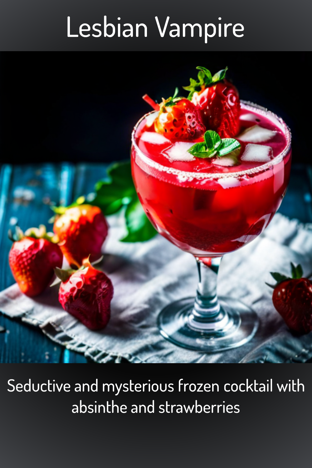 Lesbian Vampire, Seductive and mysterious frozen cocktail with absinthe ...