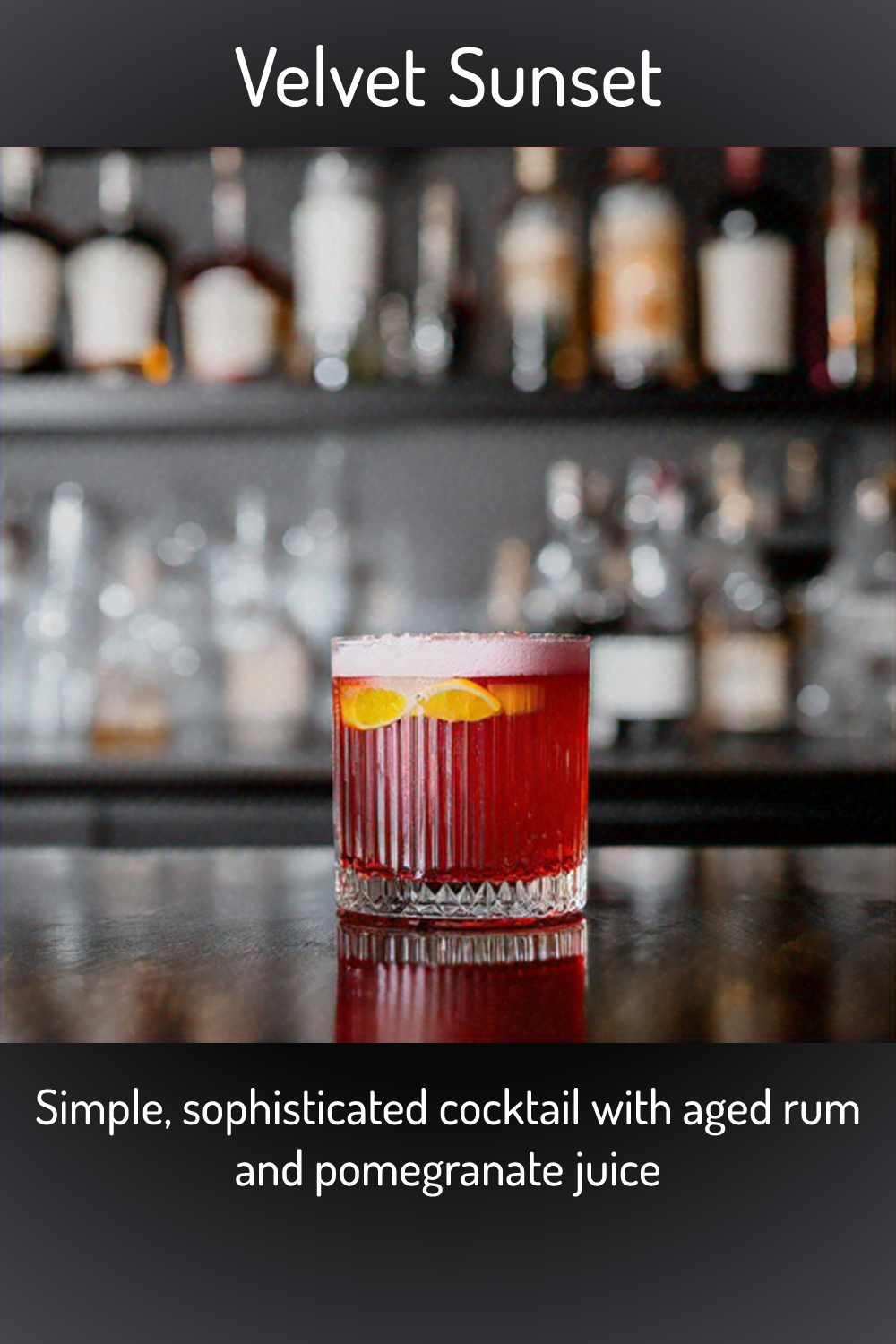 Velvet Sunset, Simple, sophisticated cocktail with aged rum and ...