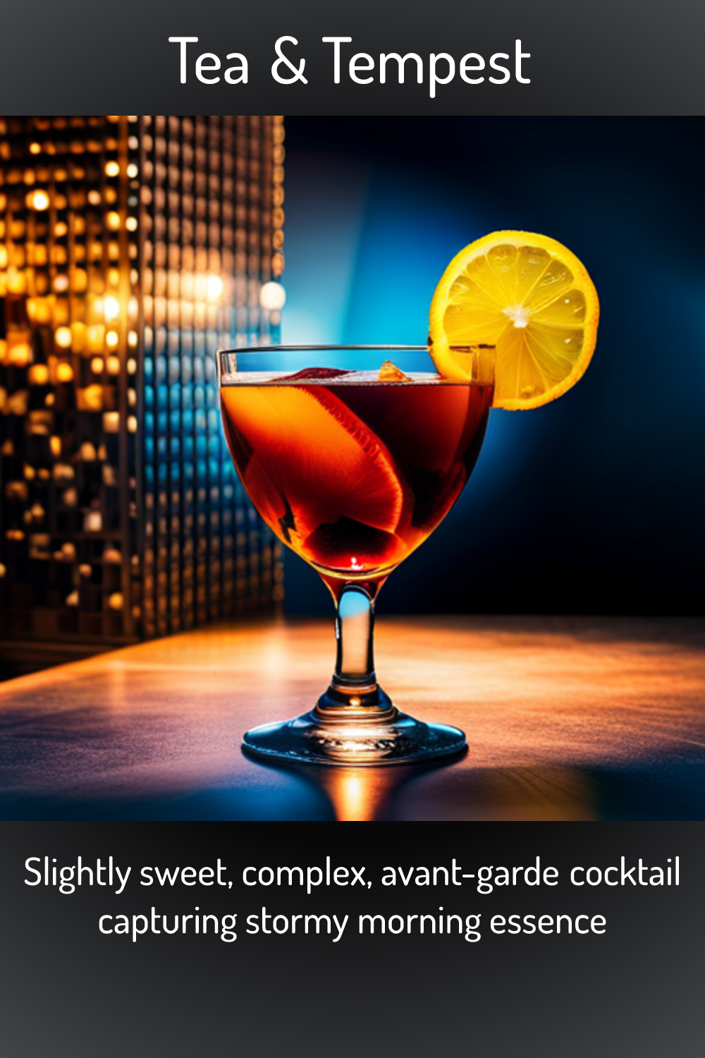 Tea And Tempest Slightly Sweet Complex Avant Garde Cocktail Capturing