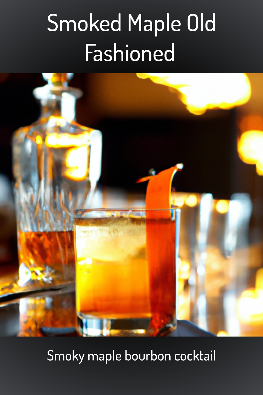 Smoked Maple Old Fashioned, Smoky maple bourbon cocktail