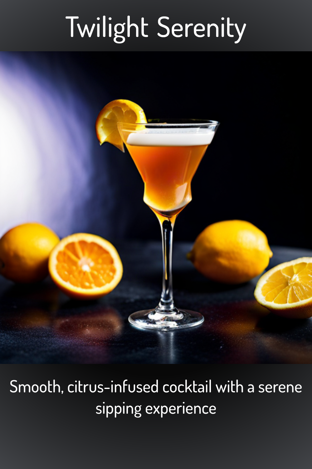 Twilight Serenity Smooth Citrus Infused Cocktail With A Serene