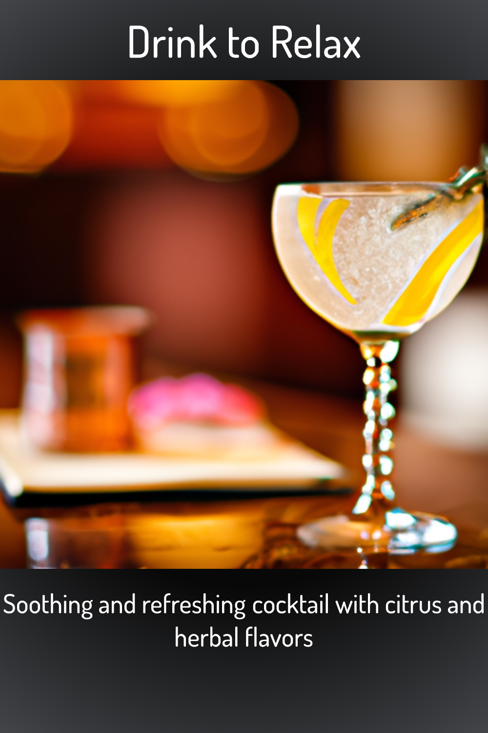 Drink to Relax, Soothing and refreshing cocktail with citrus and herbal ...