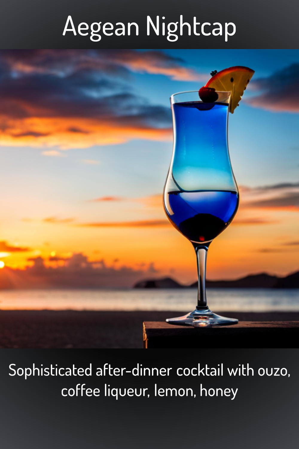 Aegean Nightcap, Sophisticated after-dinner cocktail with ouzo, coffee ...