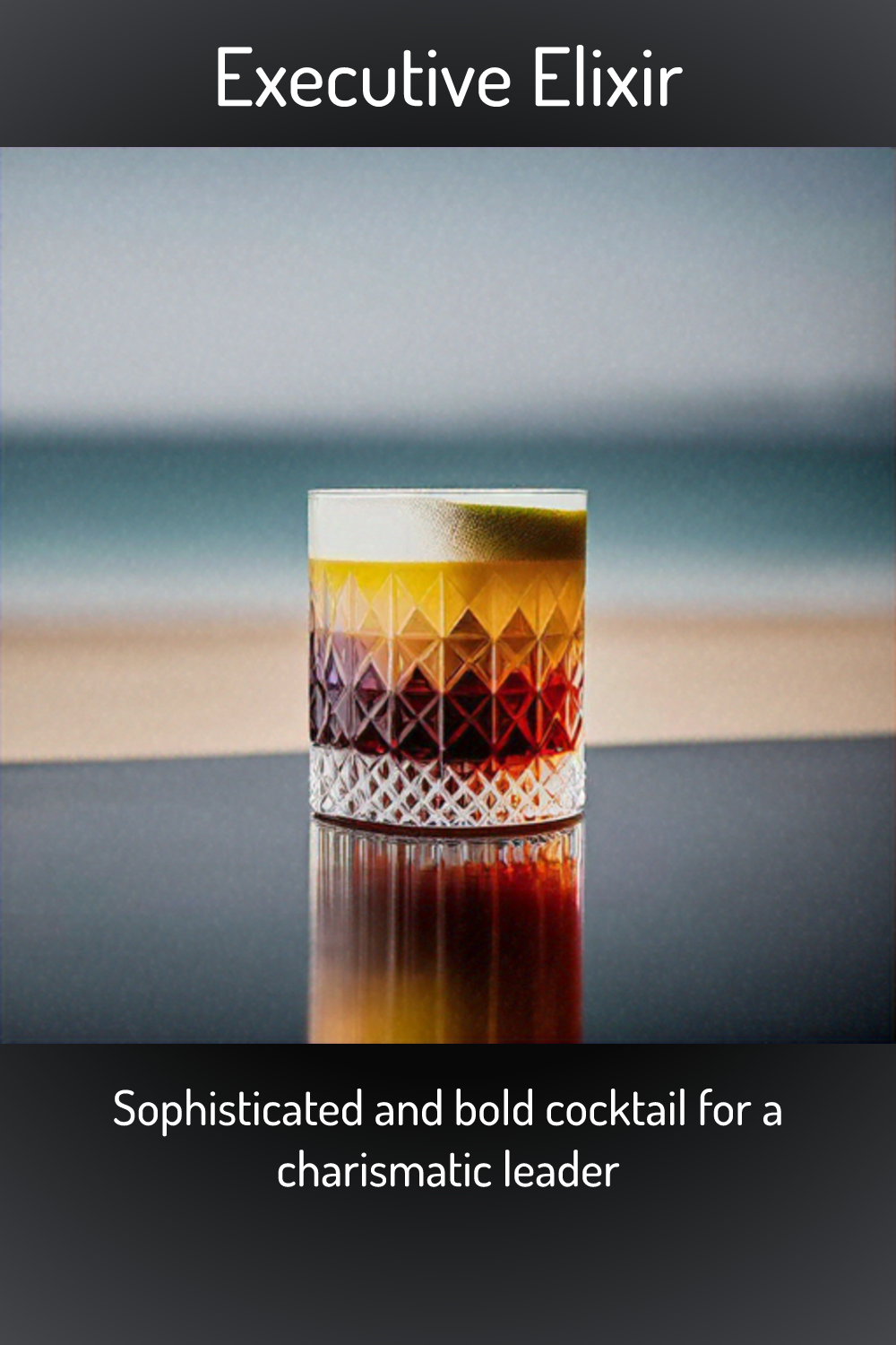 Executive Elixir, Sophisticated and bold cocktail for a charismatic leader