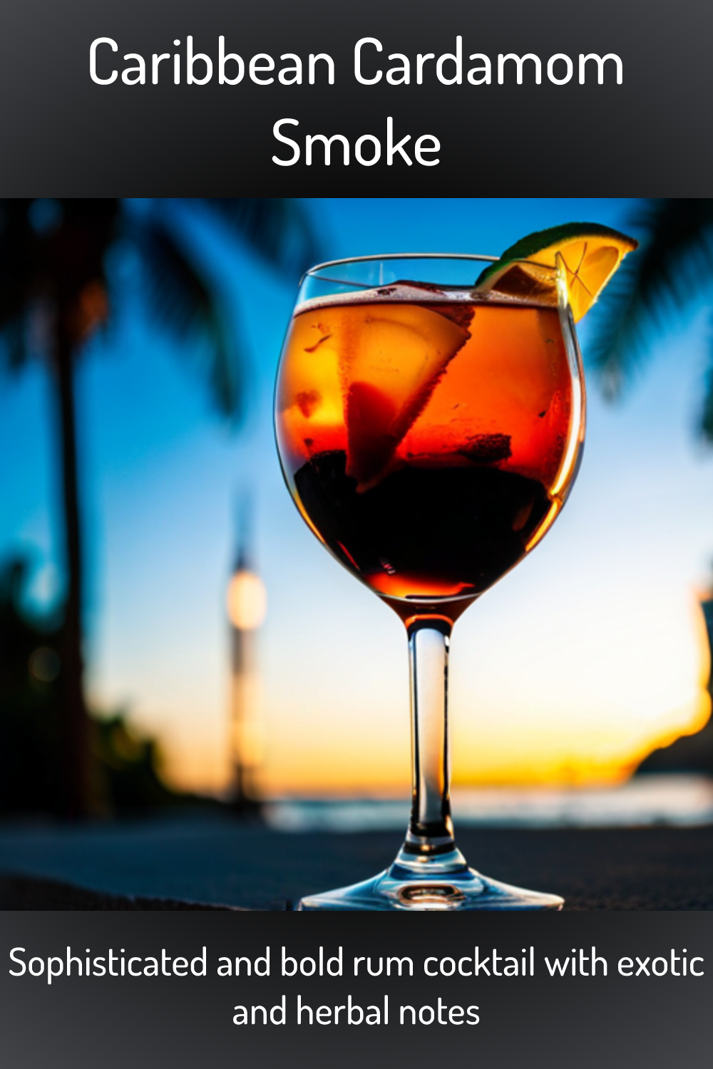 Caribbean Cardamom Smoke, Sophisticated and bold rum cocktail with ...