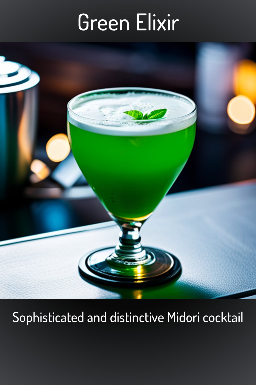 Green Elixir Sophisticated And Distinctive Midori Cocktail