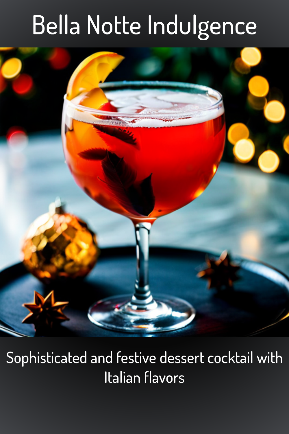 Bella Notte Indulgence, Sophisticated and festive dessert cocktail with ...