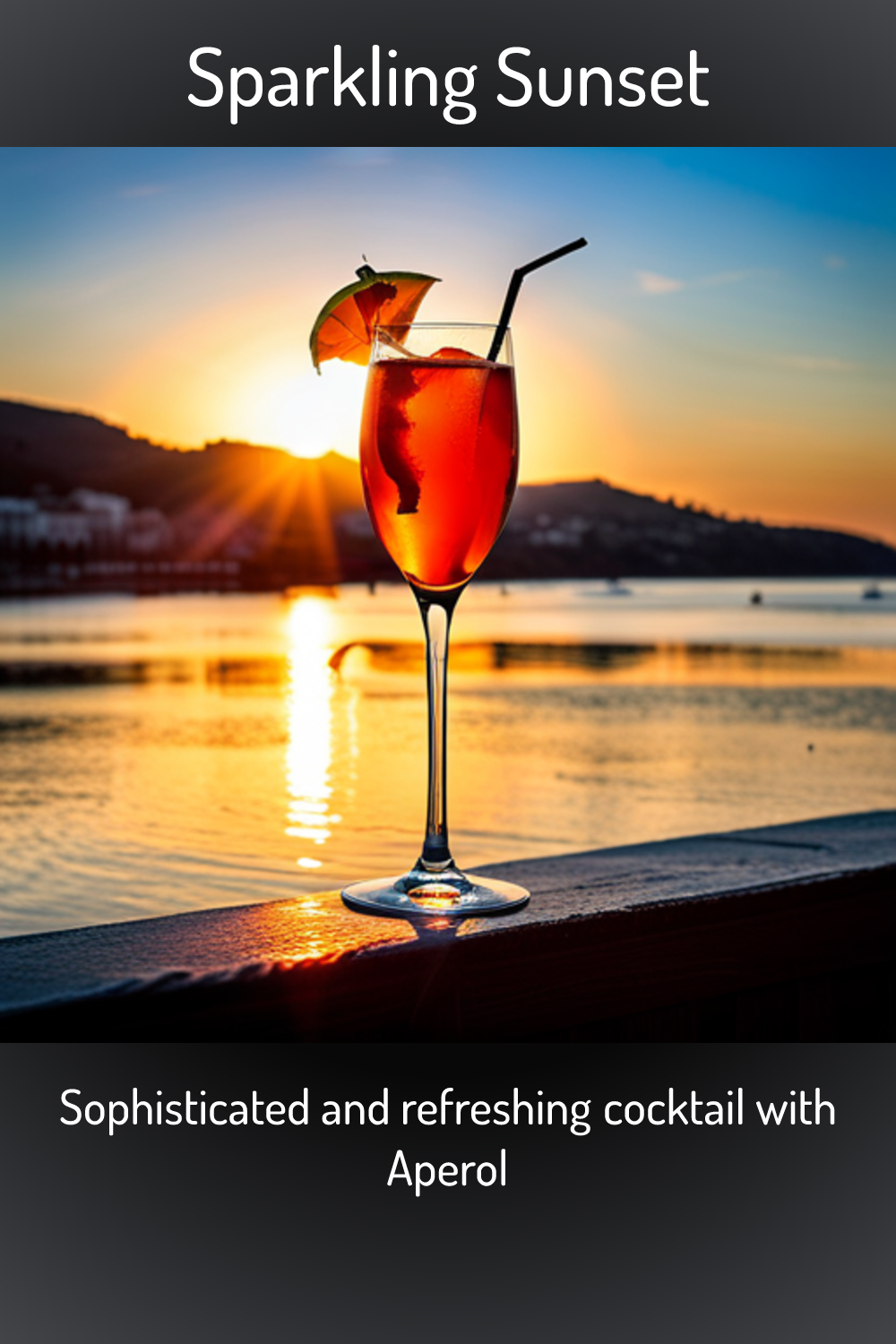 Sparkling Sunset, Sophisticated and refreshing cocktail with Aperol
