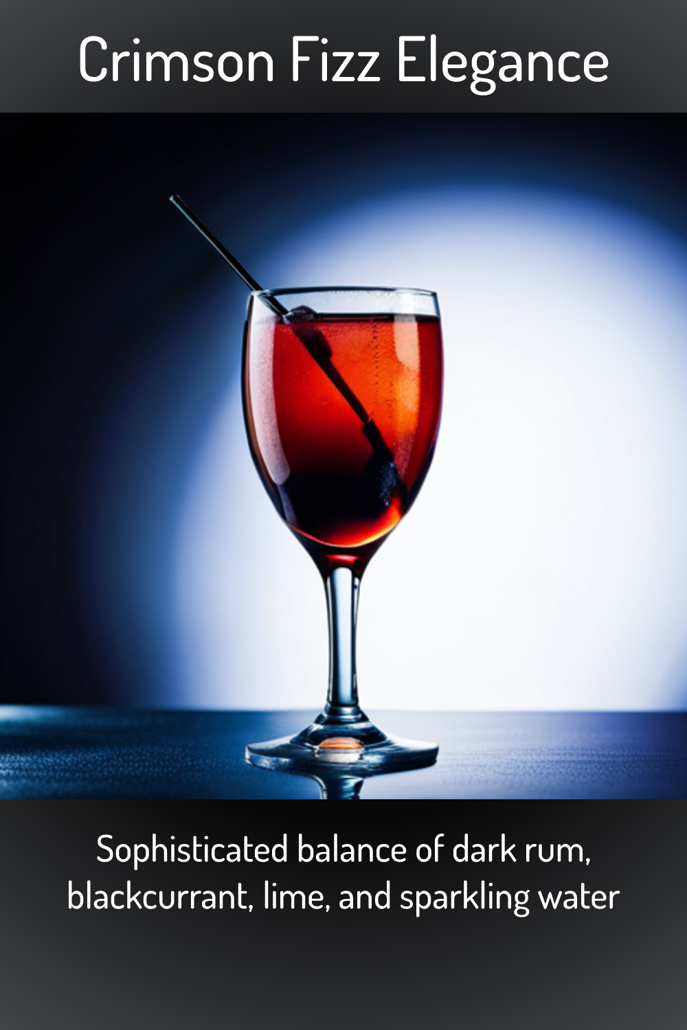 Crimson Fizz Elegance Sophisticated Balance Of Dark Rum Blackcurrant