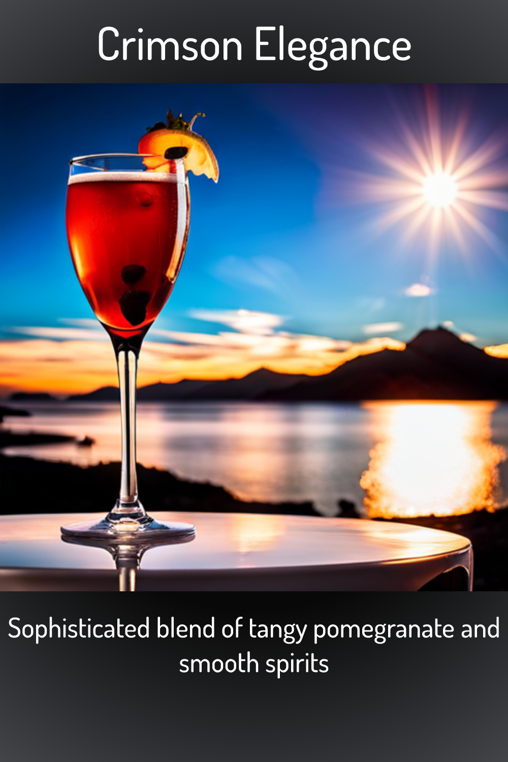 Crimson Elegance Sophisticated Blend Of Tangy Pomegranate And Smooth