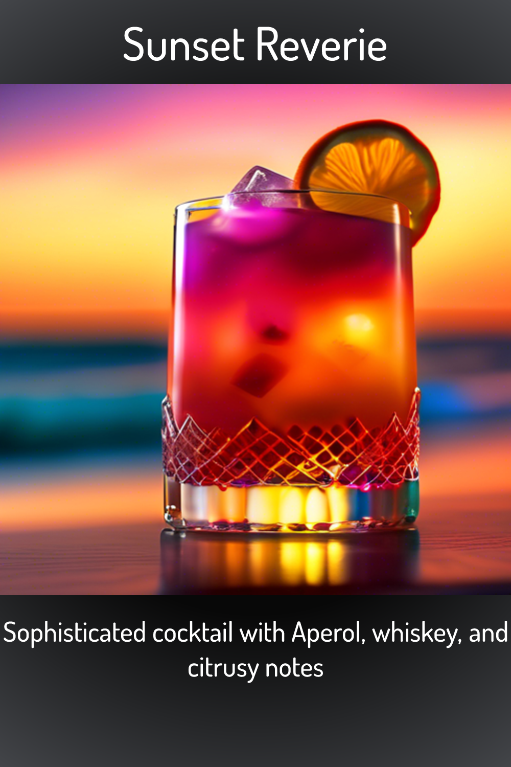 Sunset Reverie Sophisticated Cocktail With Aperol Whiskey And