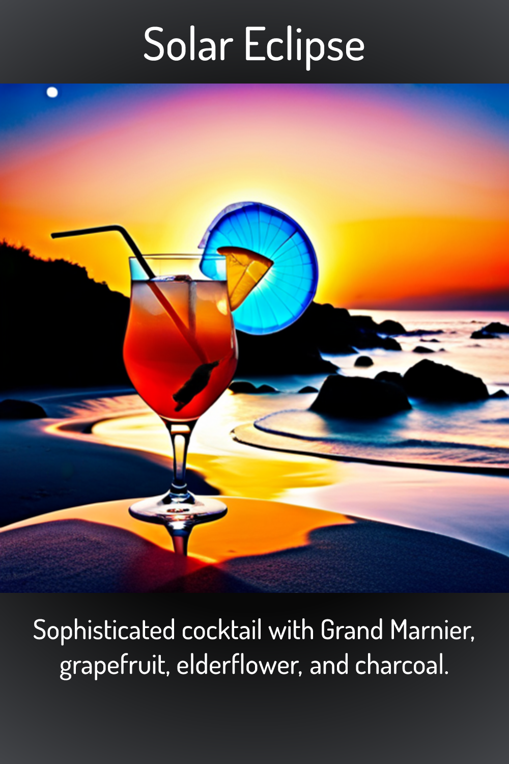 Solar Eclipse, Sophisticated cocktail with Grand Marnier, grapefruit ...