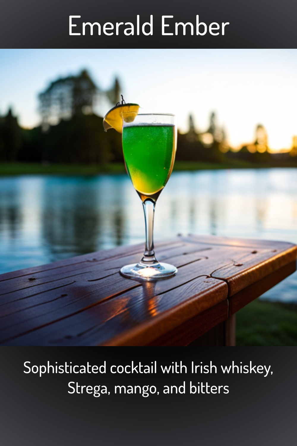 Emerald Ember, Sophisticated cocktail with Irish whiskey, Strega, mango ...