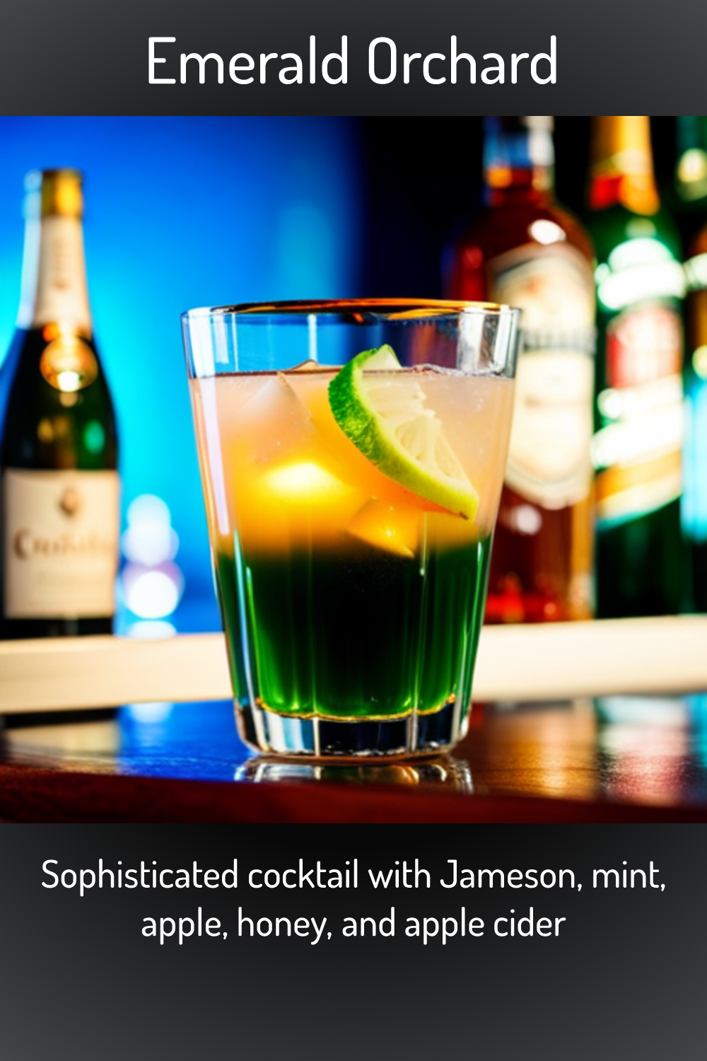 Emerald Orchard, Sophisticated cocktail with Jameson, mint, apple ...