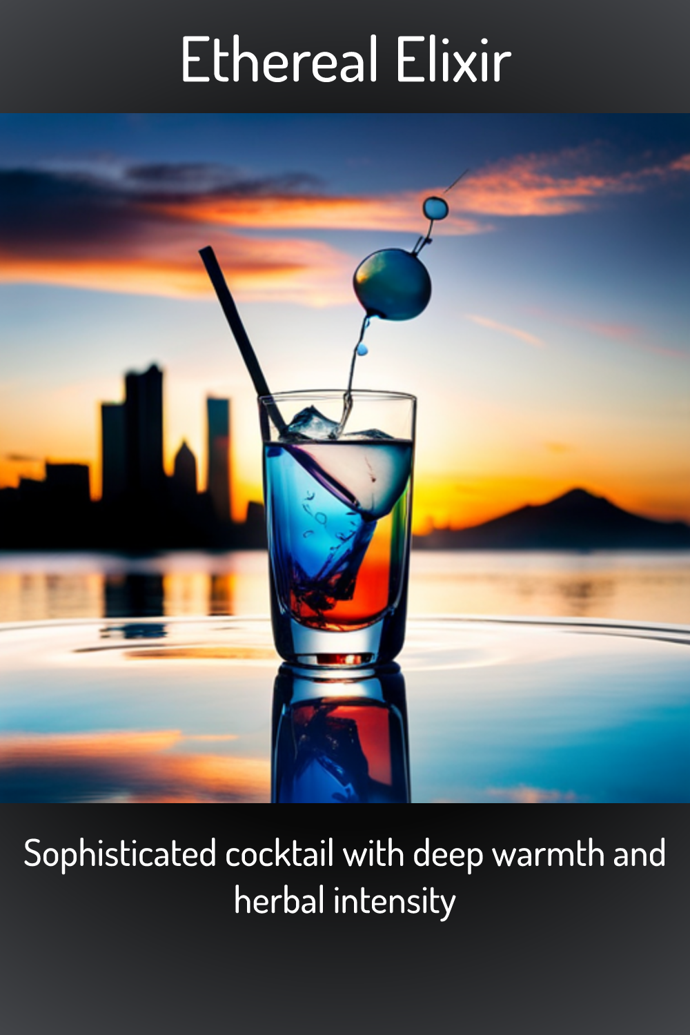 Ethereal Elixir Sophisticated Cocktail With Deep Warmth And Herbal