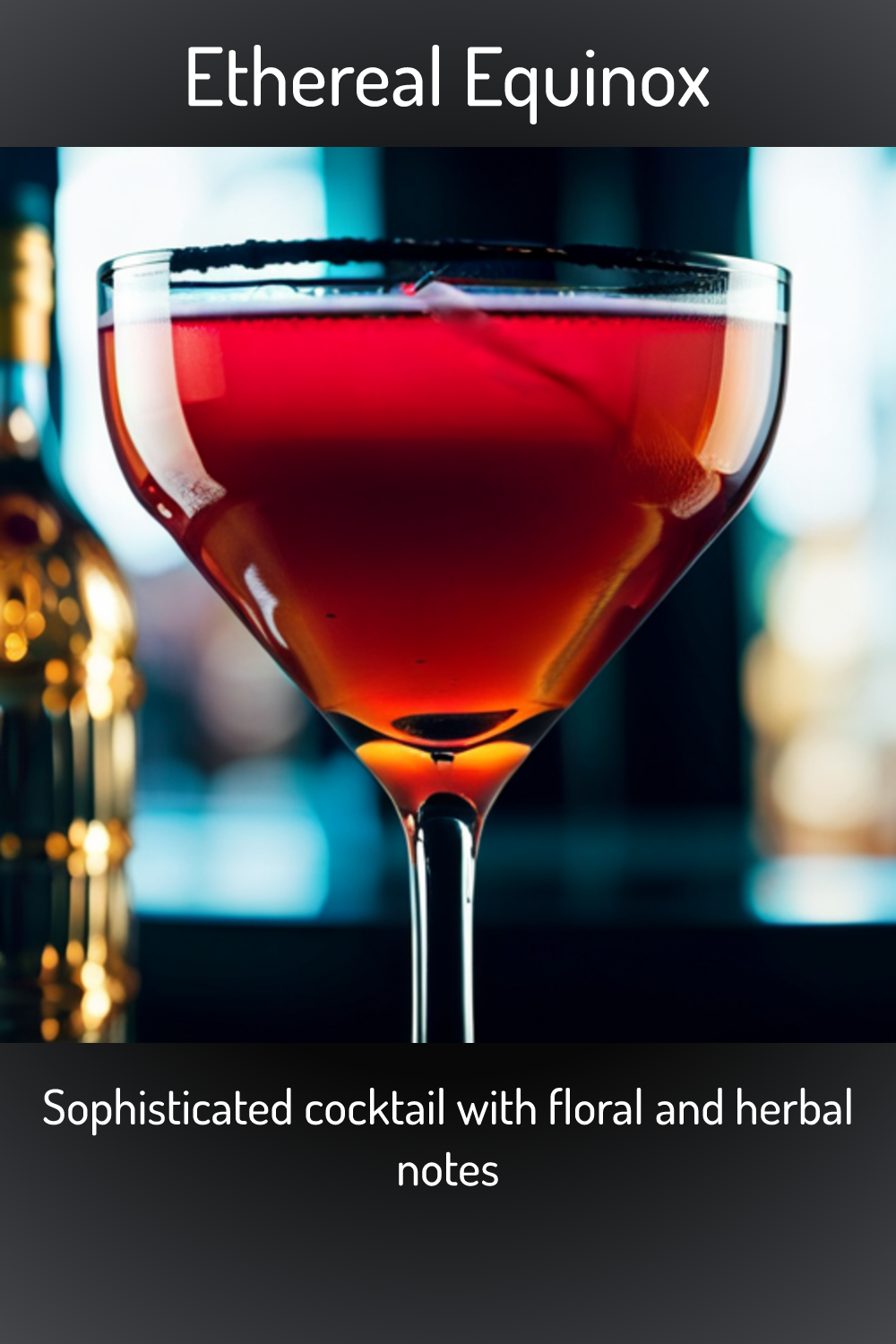 Ethereal Equinox Sophisticated Cocktail With Floral And Herbal Notes