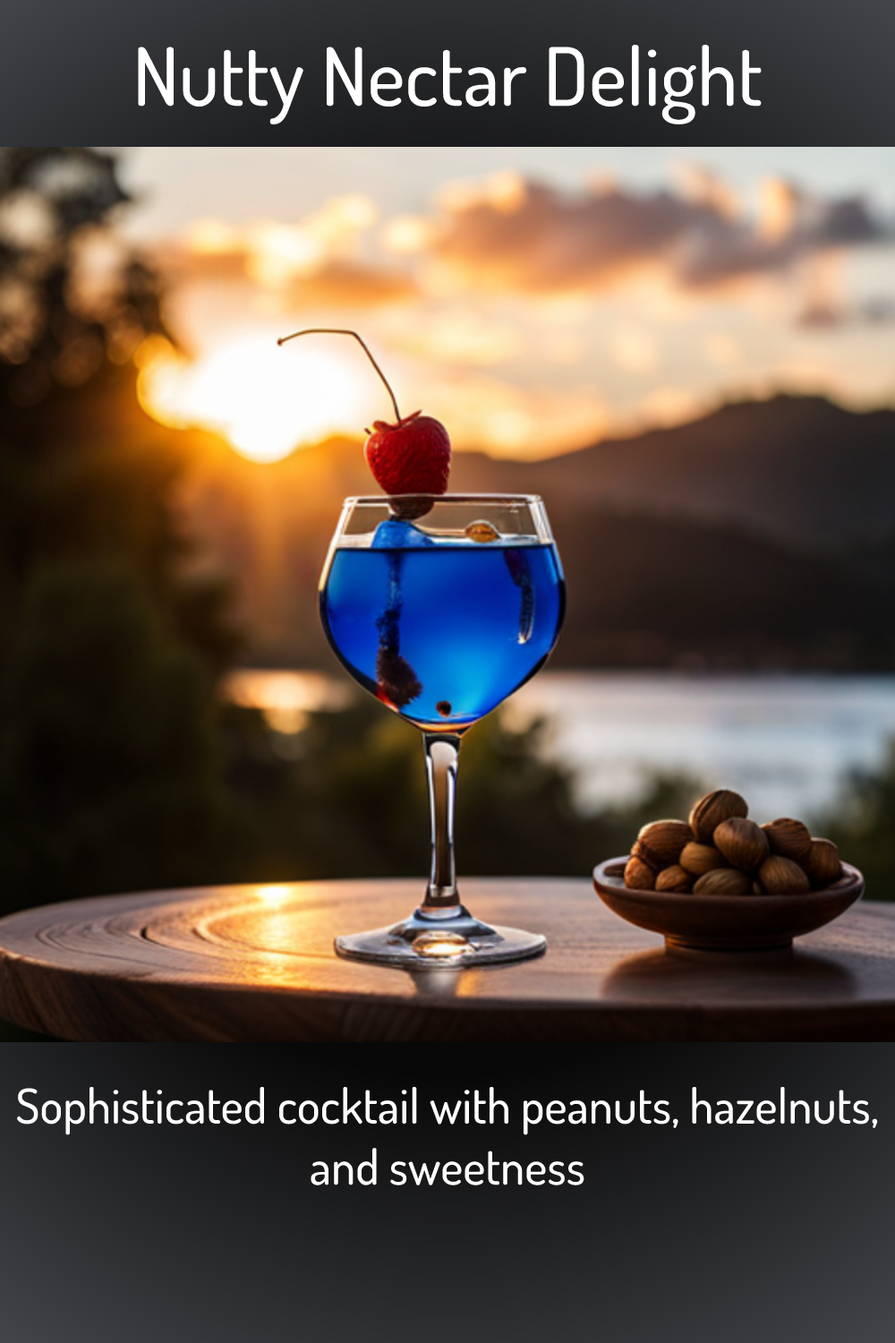 Nutty Nectar Delight Sophisticated Cocktail With Peanuts Hazelnuts