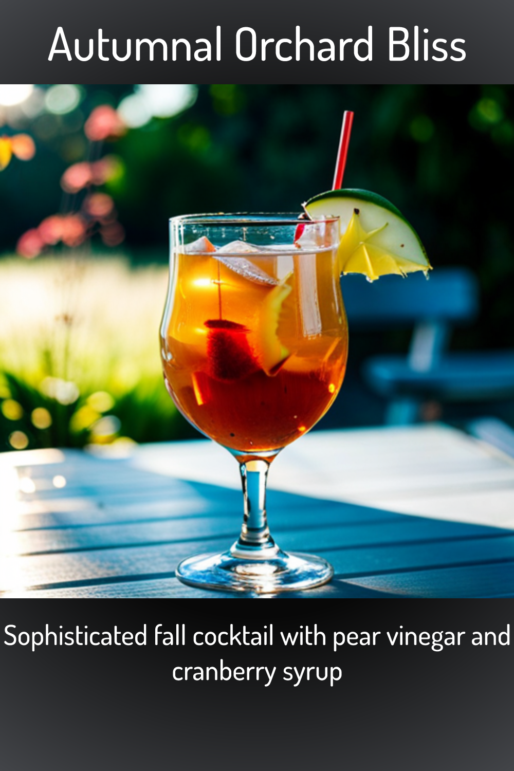 Autumnal Orchard Bliss Sophisticated Fall Cocktail With Pear Vinegar