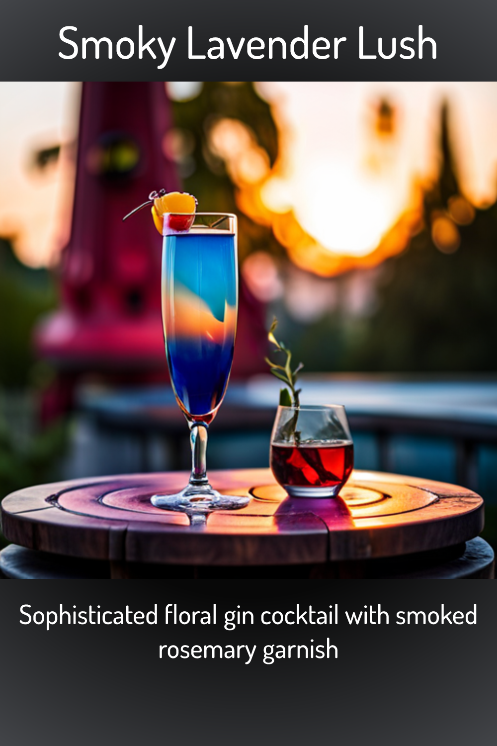 Smoky Lavender Lush, Sophisticated floral gin cocktail with smoked ...