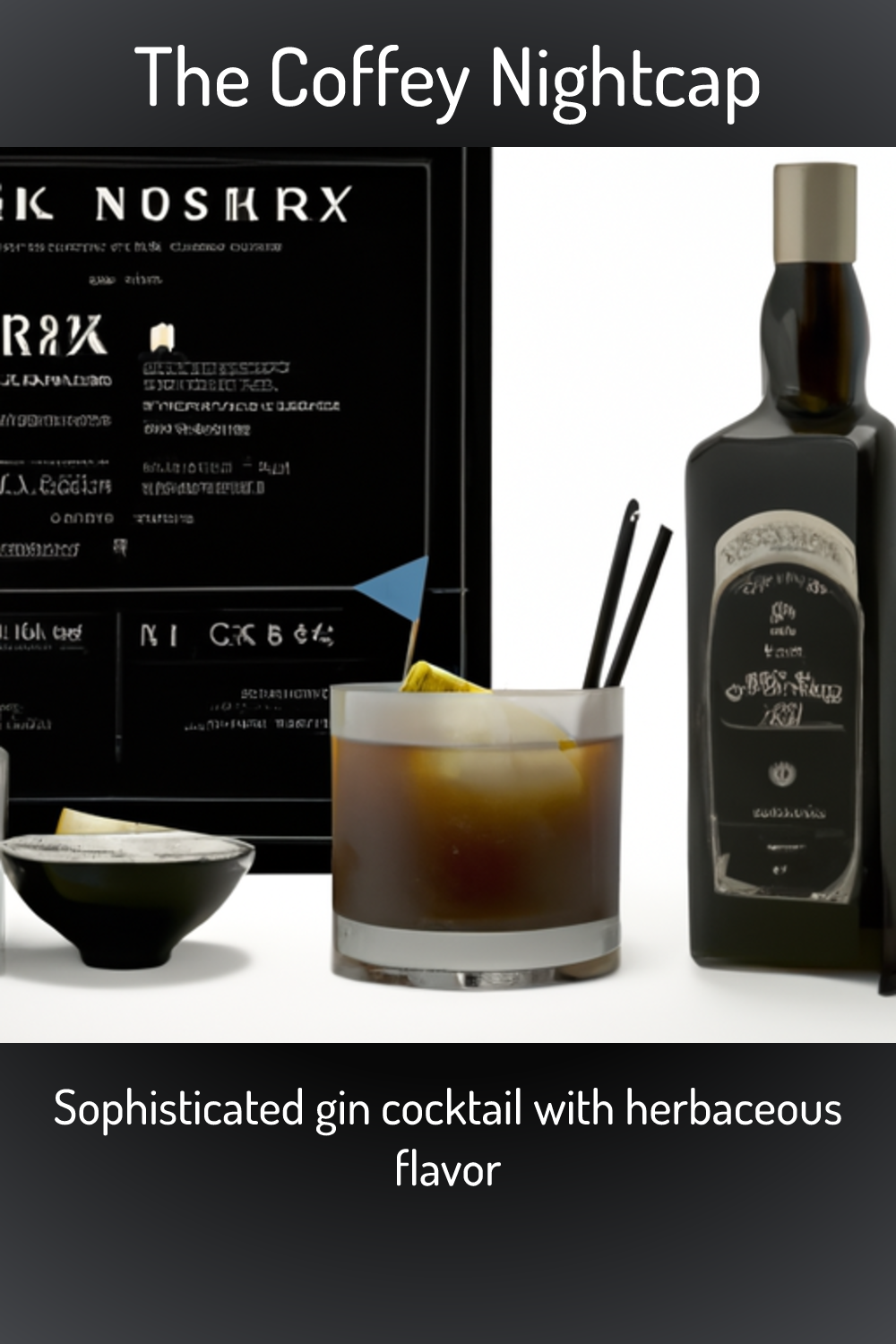 The Coffey Nightcap, Sophisticated gin cocktail with herbaceous flavor