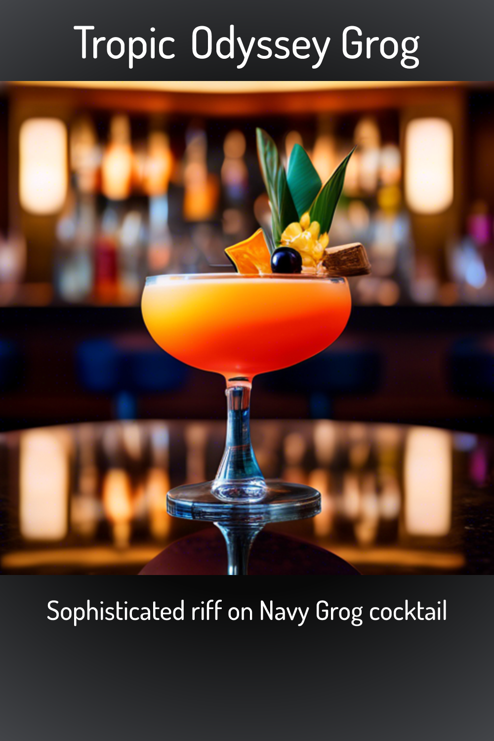 Tropic Odyssey Grog, Sophisticated riff on Navy Grog cocktail