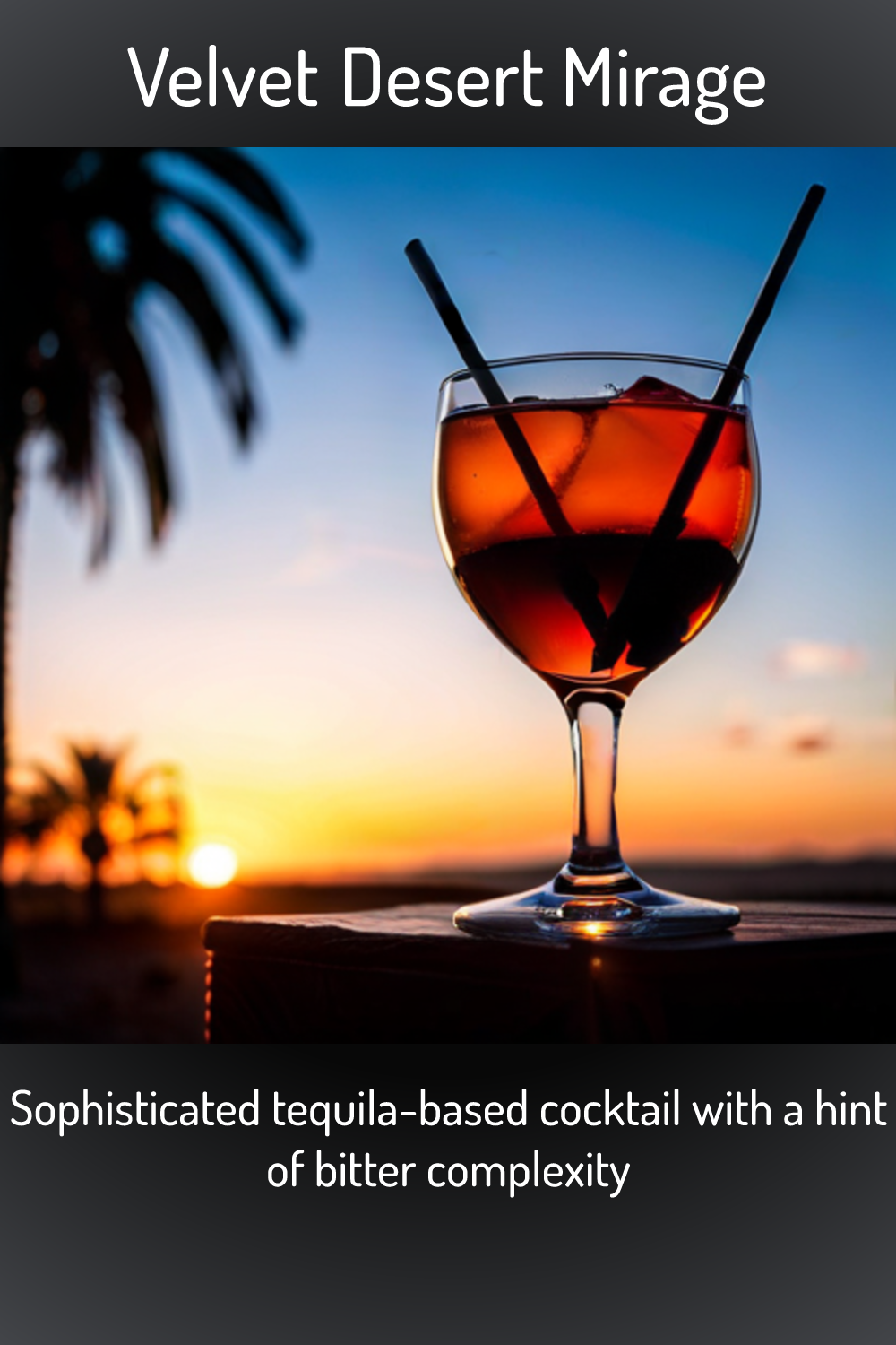 Velvet Desert Mirage Sophisticated Tequila Based Cocktail With A Hint