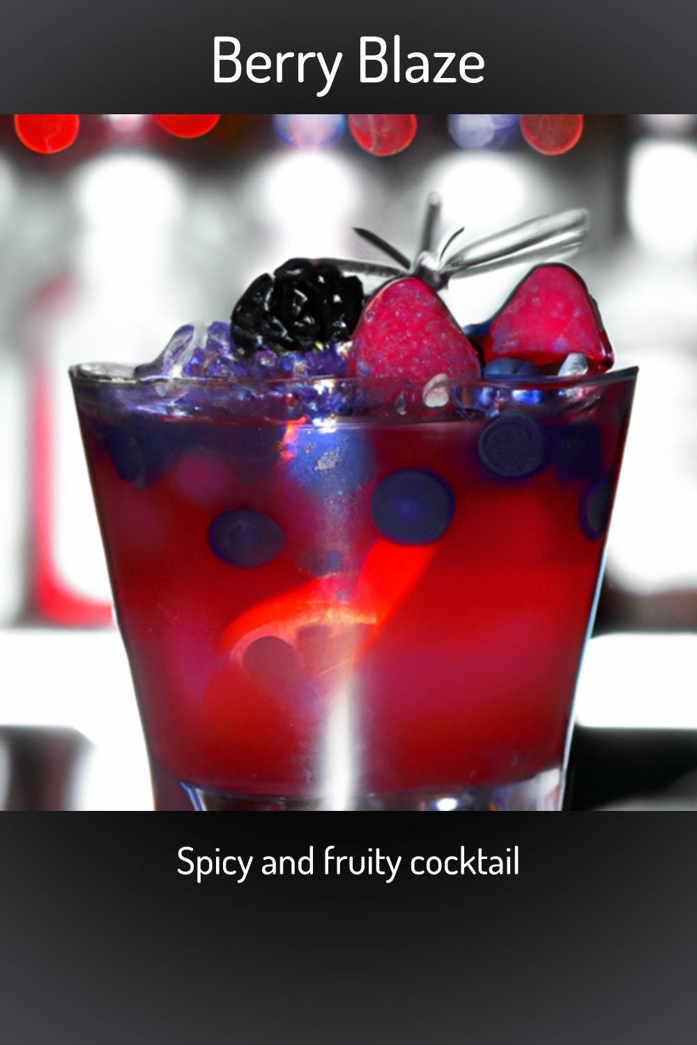 Berry Blaze, Spicy and fruity cocktail