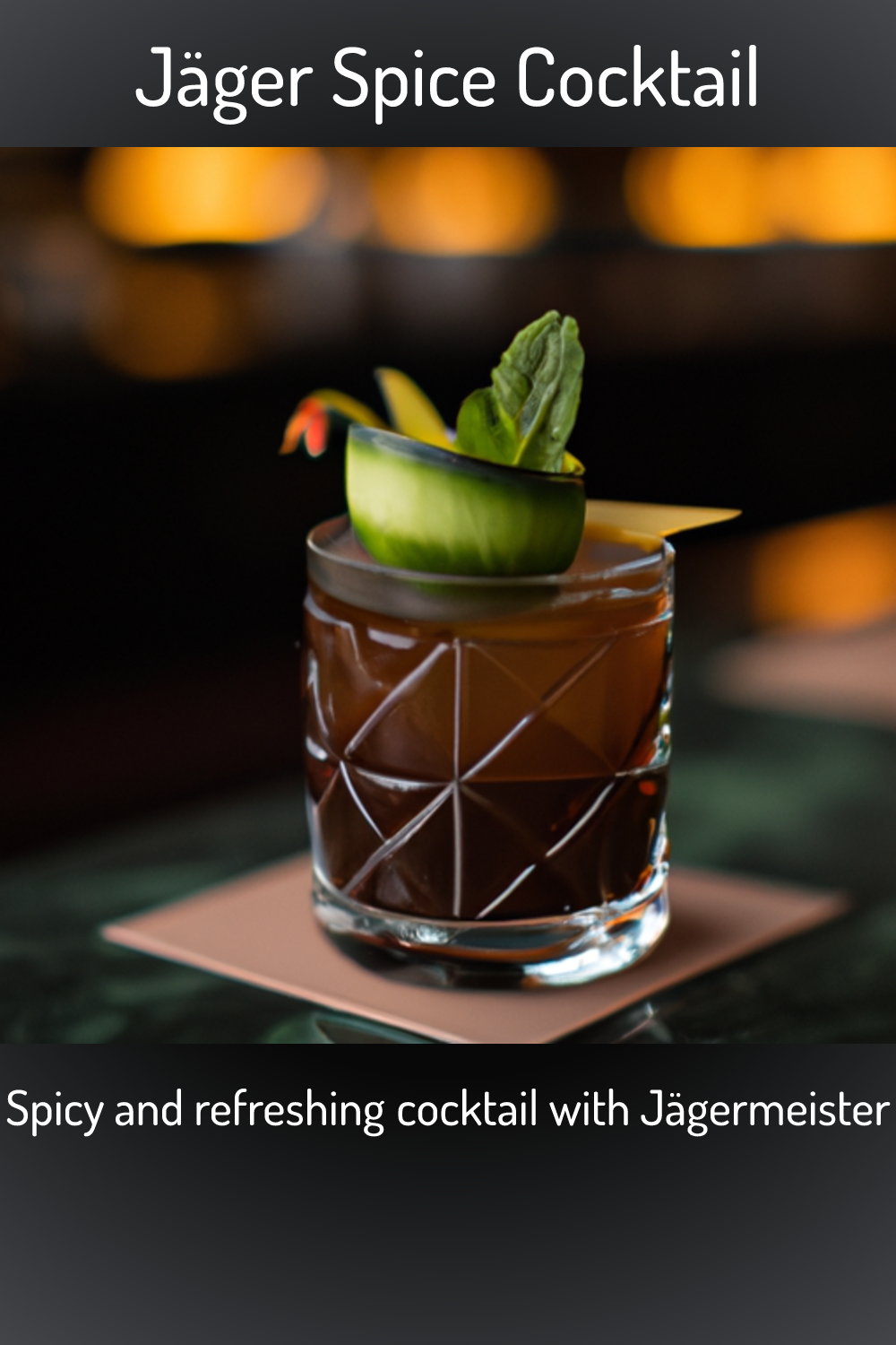 Jäger Spice Cocktail, Spicy and refreshing cocktail with Jägermeister