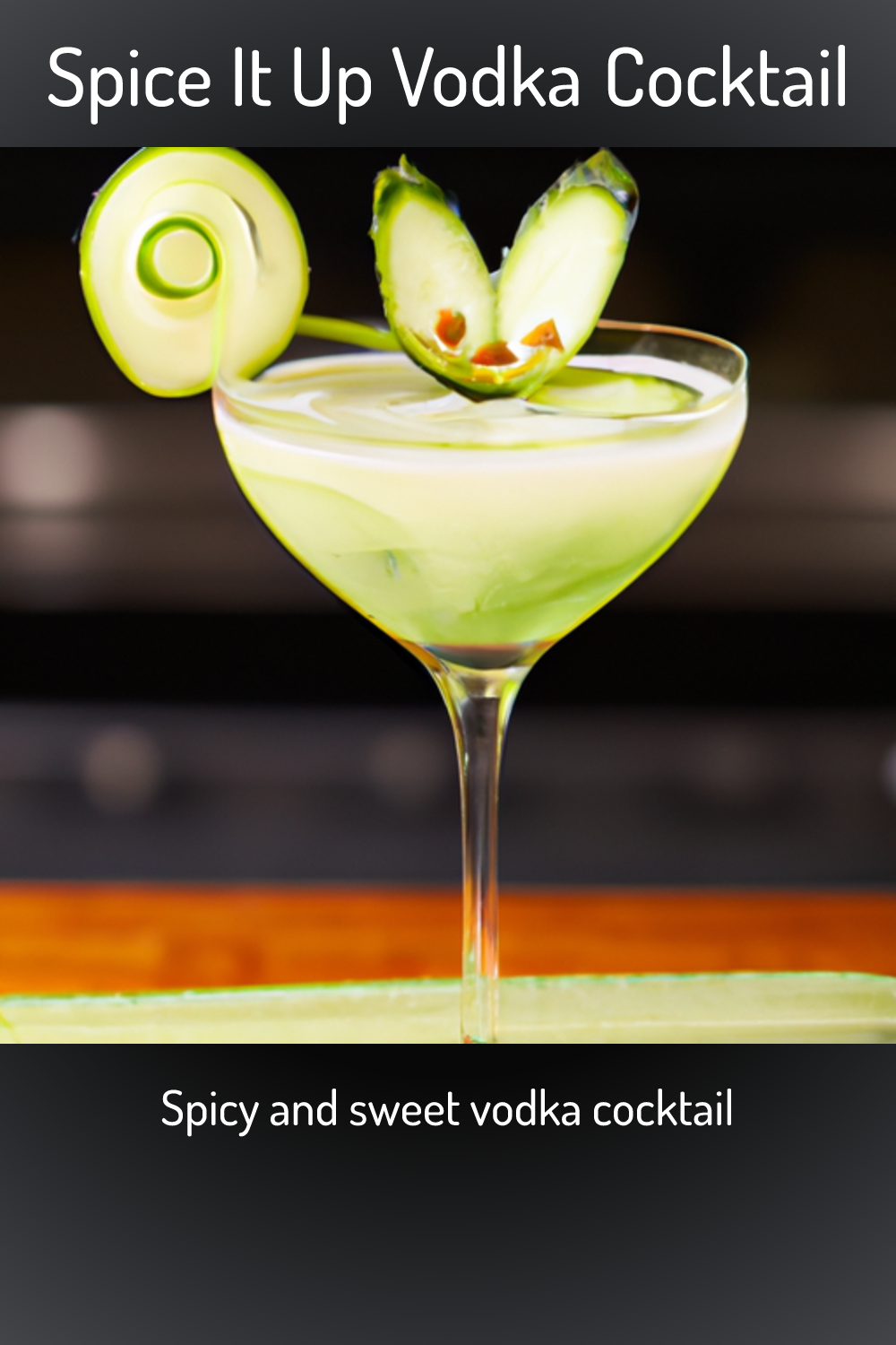 Spice It Up Vodka Cocktail, Spicy and sweet vodka cocktail