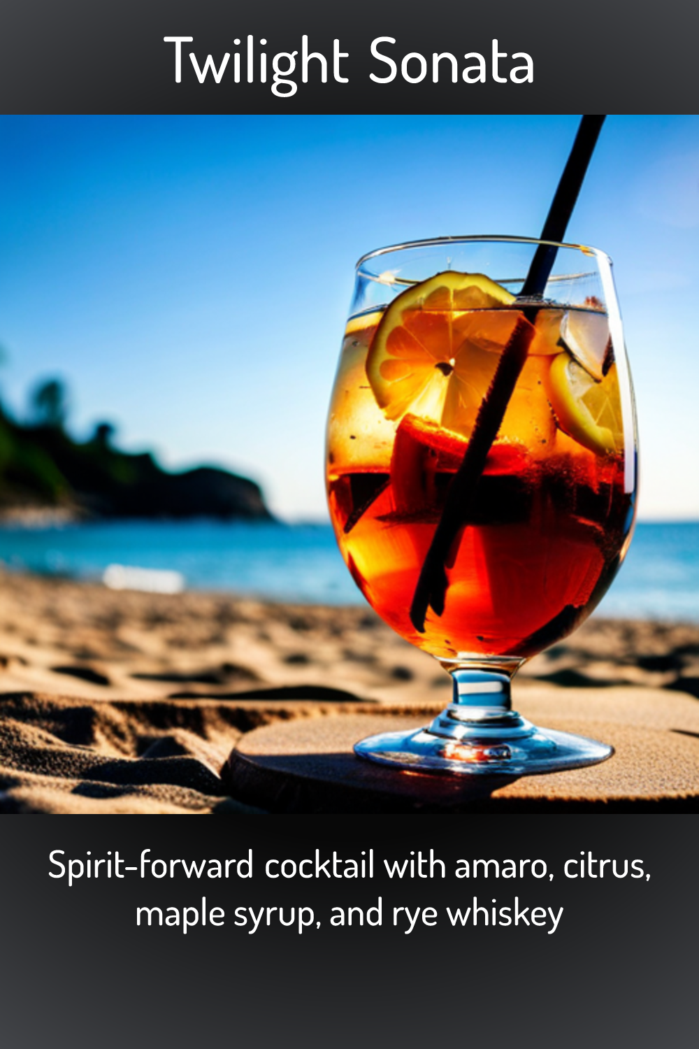 Twilight Sonata Spirit Forward Cocktail With Amaro Citrus Maple