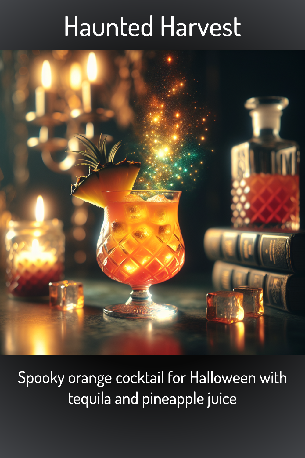 Haunted Harvest, Spooky orange cocktail for Halloween with tequila and ...