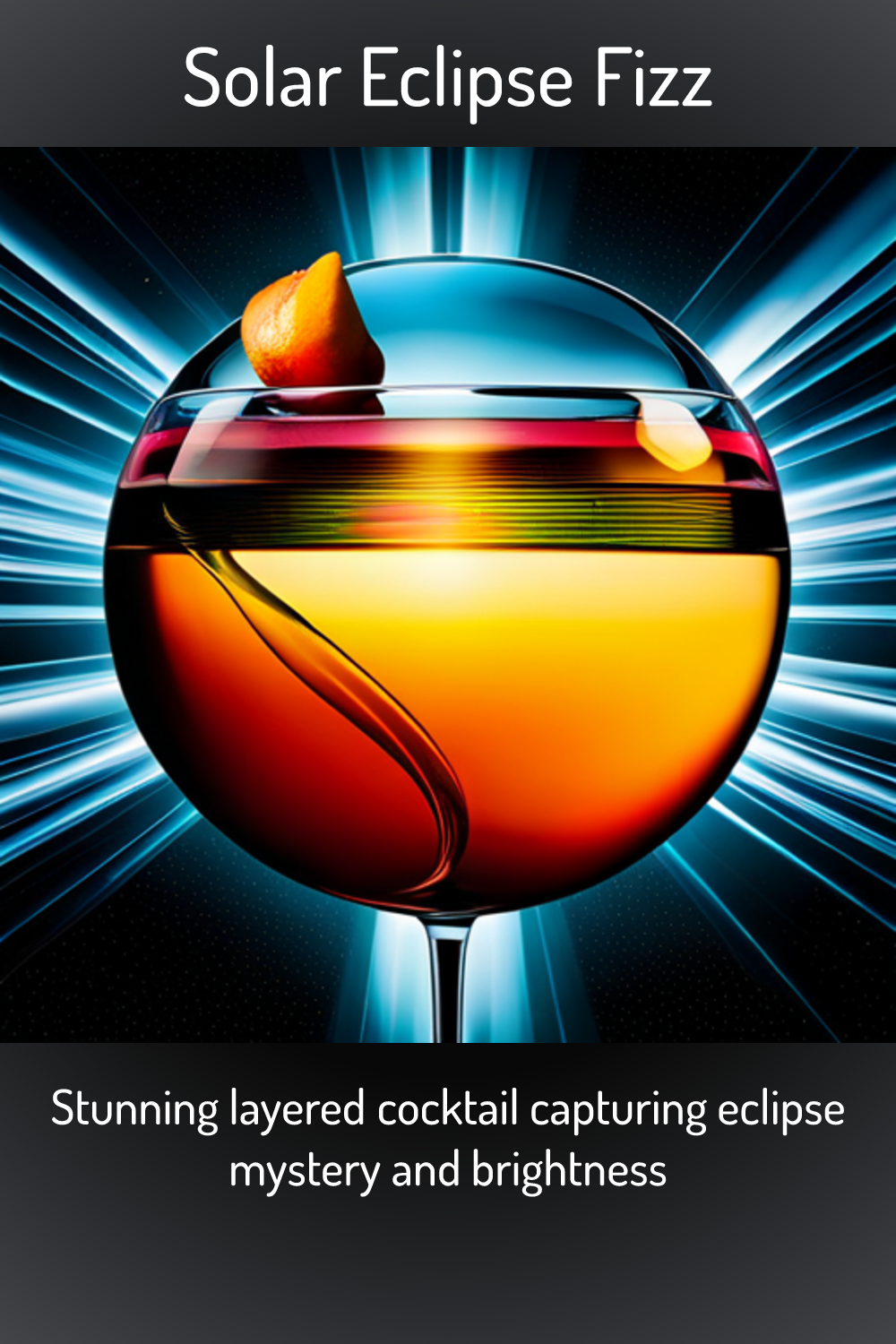 Solar Eclipse Fizz Stunning Layered Cocktail Capturing Eclipse Mystery