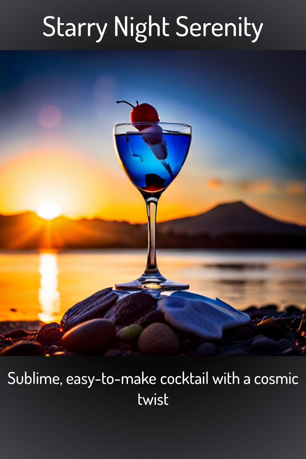 Starry Night Serenity, Sublime, easy-to-make cocktail with a cosmic twist