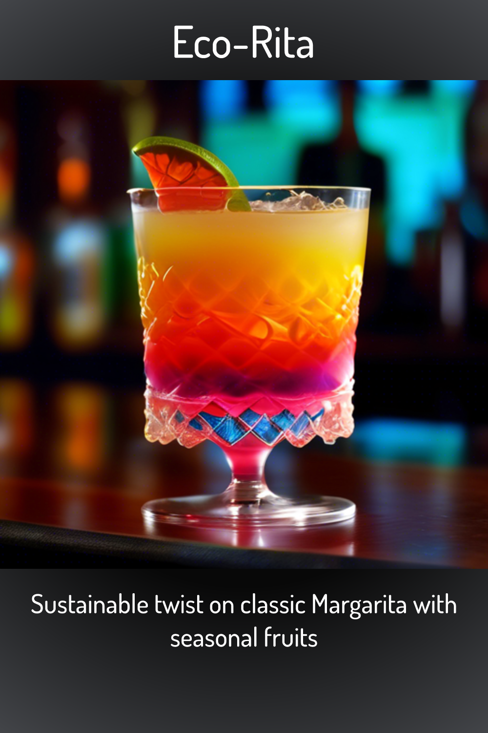 Eco-Rita, Sustainable twist on classic Margarita with seasonal fruits