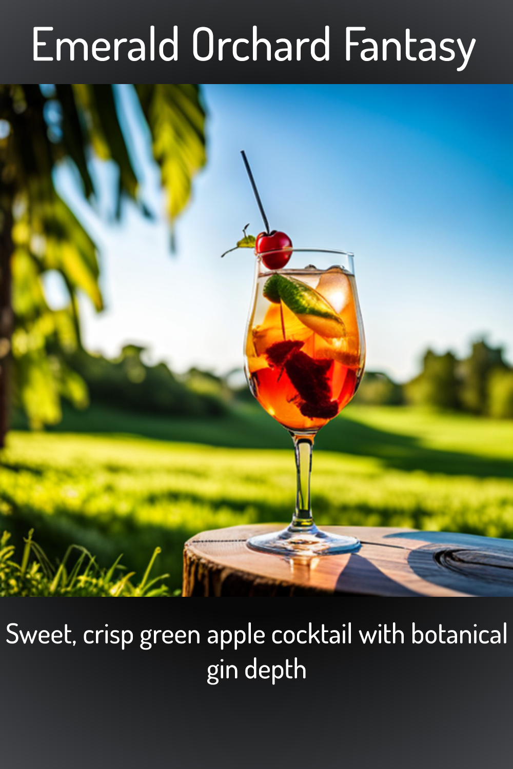 Emerald Orchard Fantasy Sweet Crisp Green Apple Cocktail With