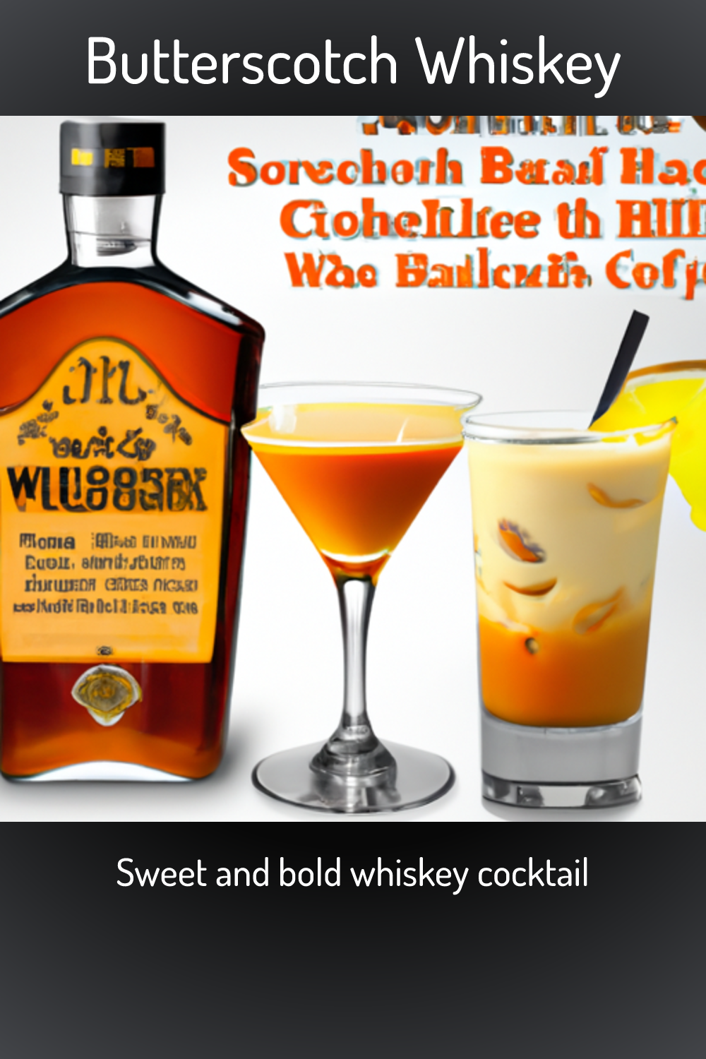 Butterscotch Whiskey, Sweet and bold whiskey cocktail